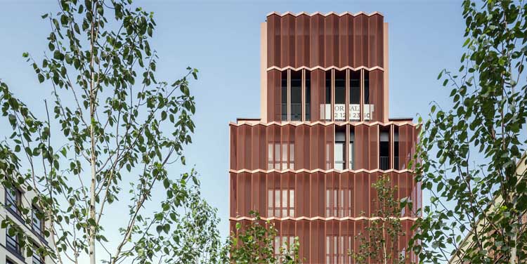 Chapa de metal estirado para fachadas - DPArquitectura